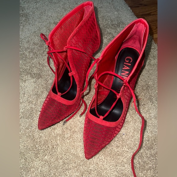 Gianni Bini | Shoes | Gianni Bini Red Lace Heel | Poshmark